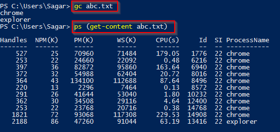 Passing Values In Windows Powershell