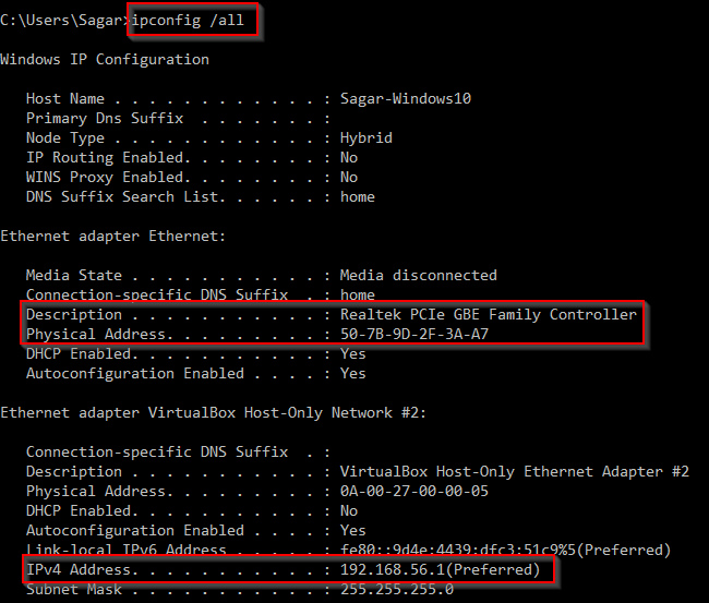 Ipconfig windows Ipconfig windows